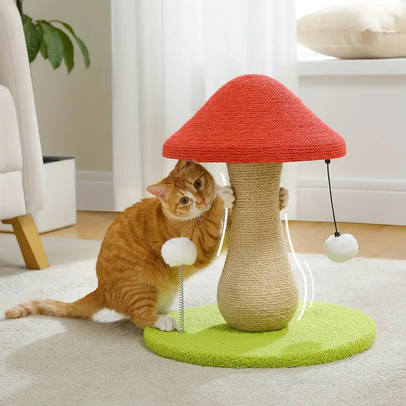 Mushroom Cat Scratch Post w/ Sisal Covered Post Red - Wenatchee, WA ...